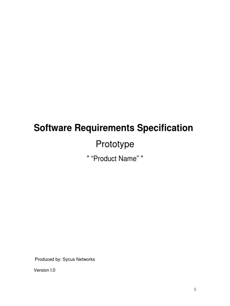 Software Requirement Specification Model | PDF | Microsoft Access ...