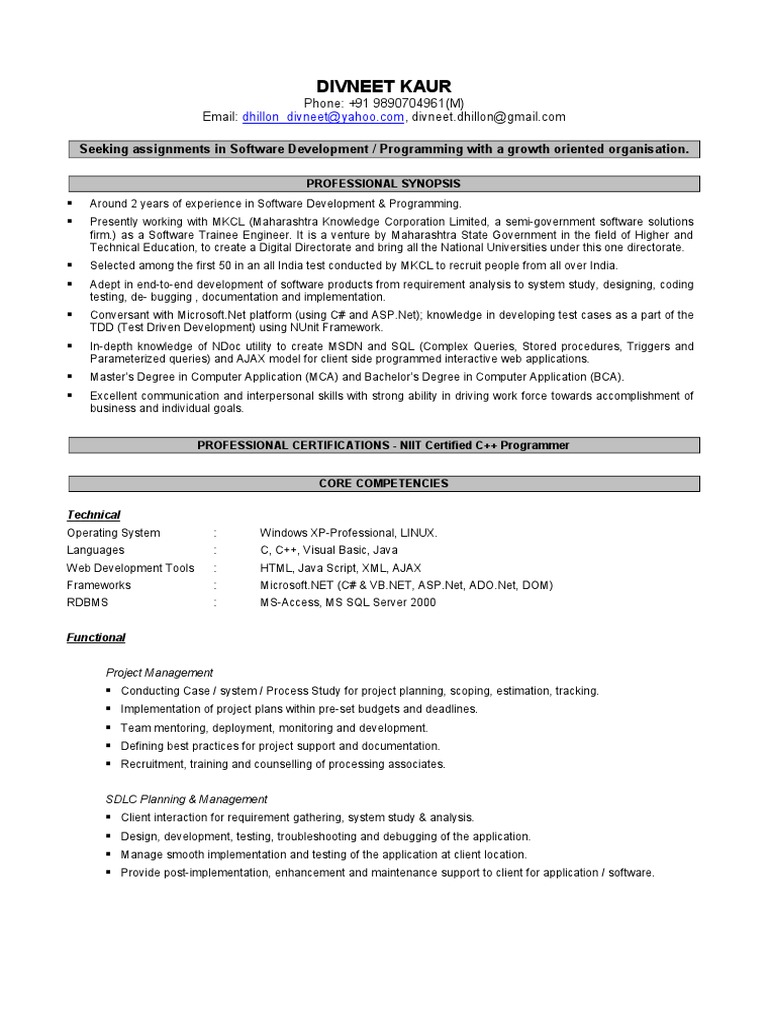 Divneet Kaur: Seeking Assignments in Software Development / Programming With A Growth Oriented ...