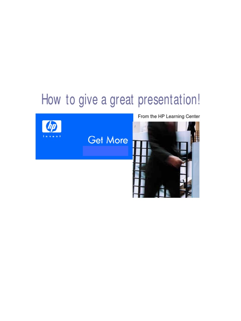 How To Give A Presentation | PDF