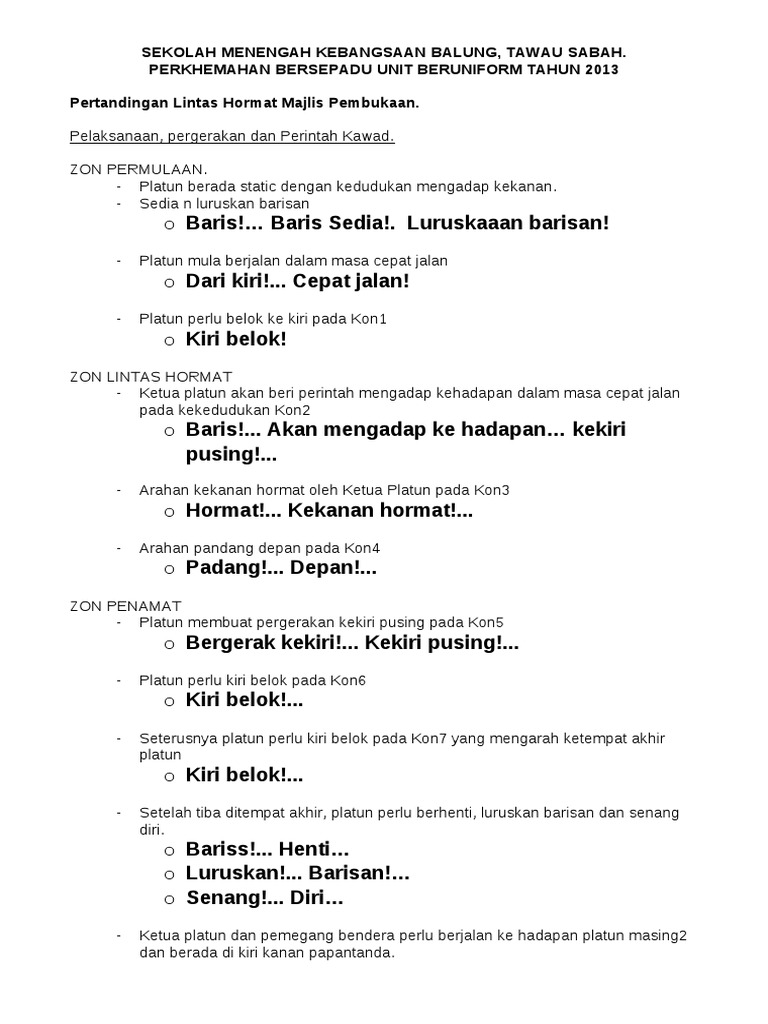 Command Perbarisan | PDF