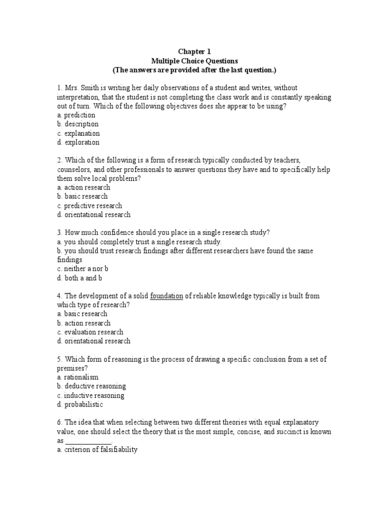 Business Research Methods MCQ | PDF | Scientific Method | Theory