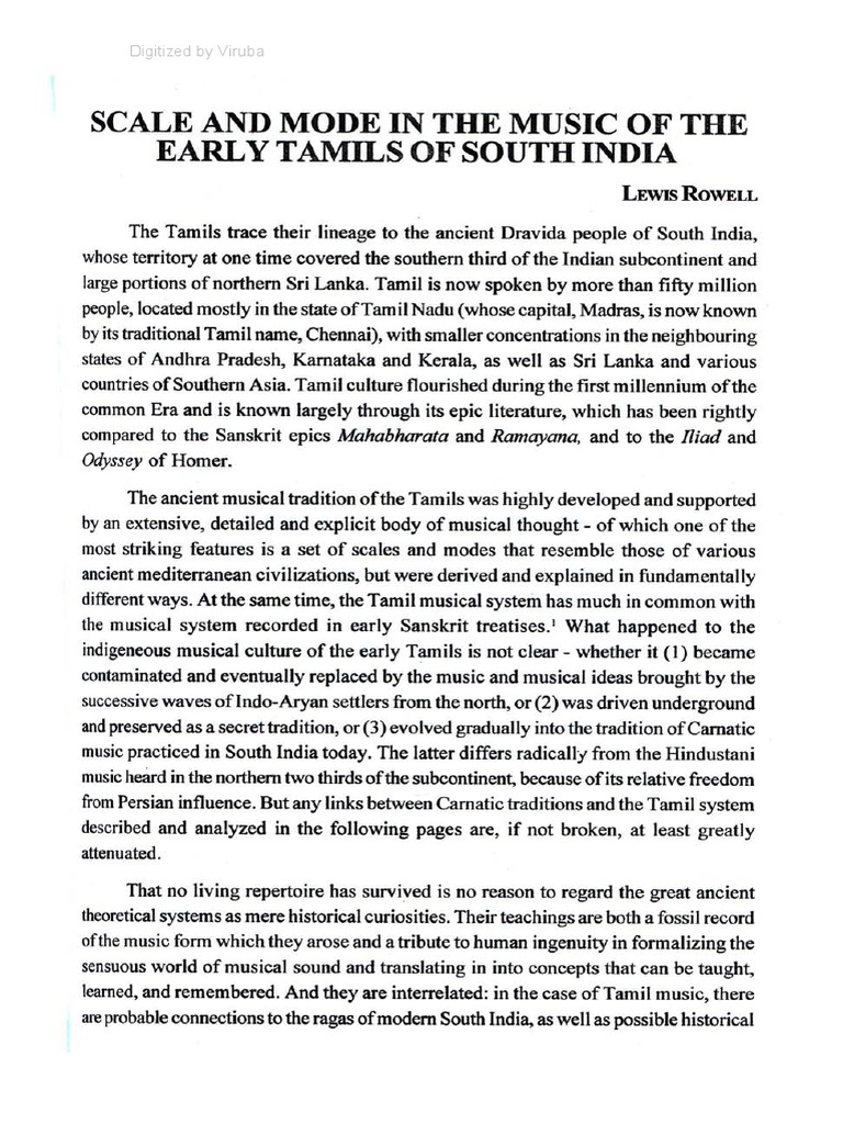 Tamil Pann Ragas | PDF