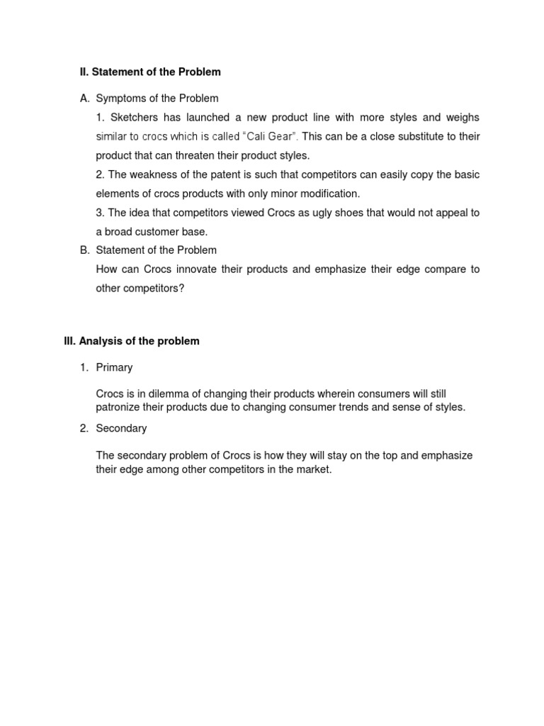 Crocs Case Study | PDF | Business | Art