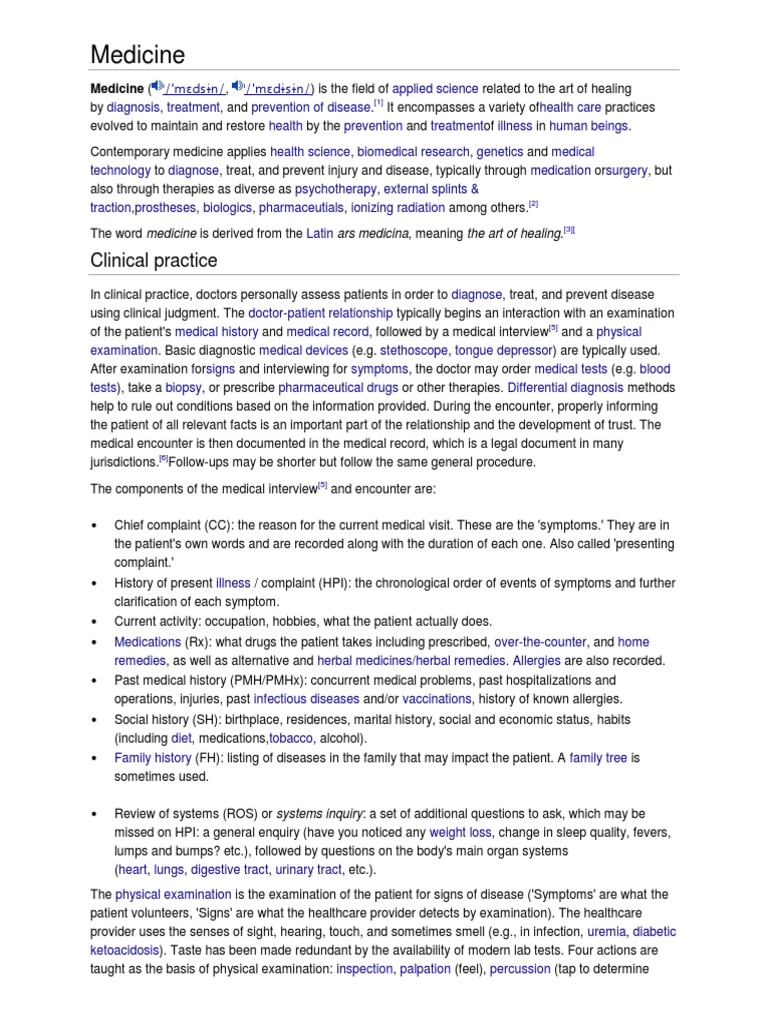 Medicine: Clinical Practice | PDF | Medical Diagnosis | Medicine