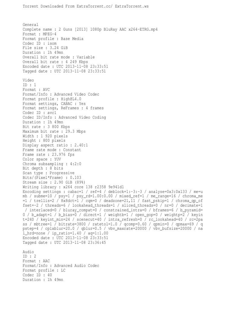 Torrent Downloaded From ExtraTorrent - CC | PDF | Bit Rate | Codec