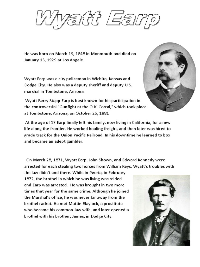 Wyatt Earp History | PDF