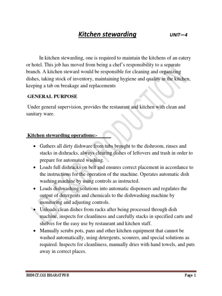 Maintaining Sanitation and Organization in Commercial Kitchens: An ...