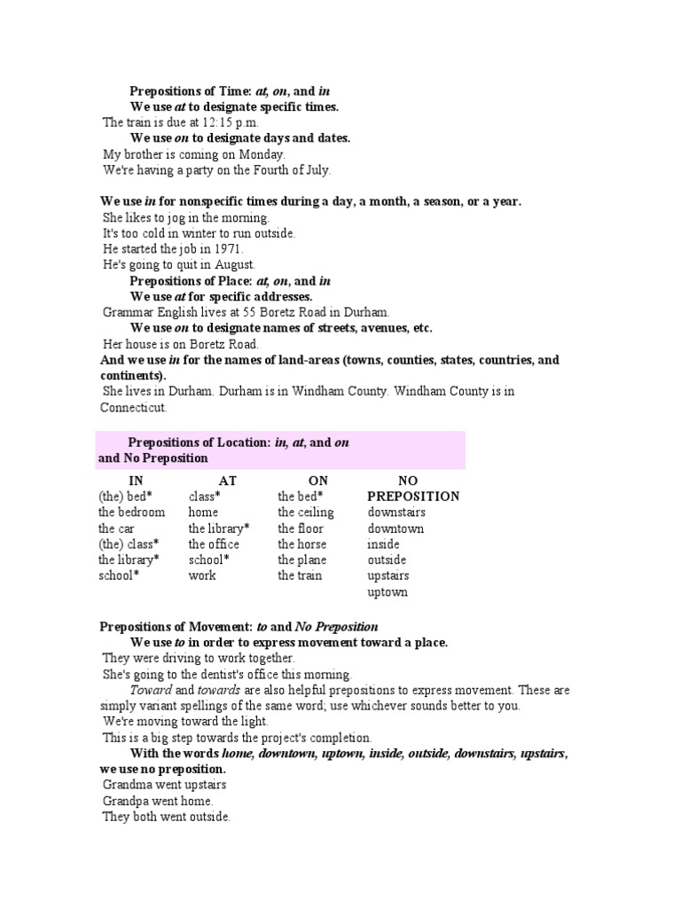 Toward and Towards Are Also Helpful Prepositions To Express Movement ...
