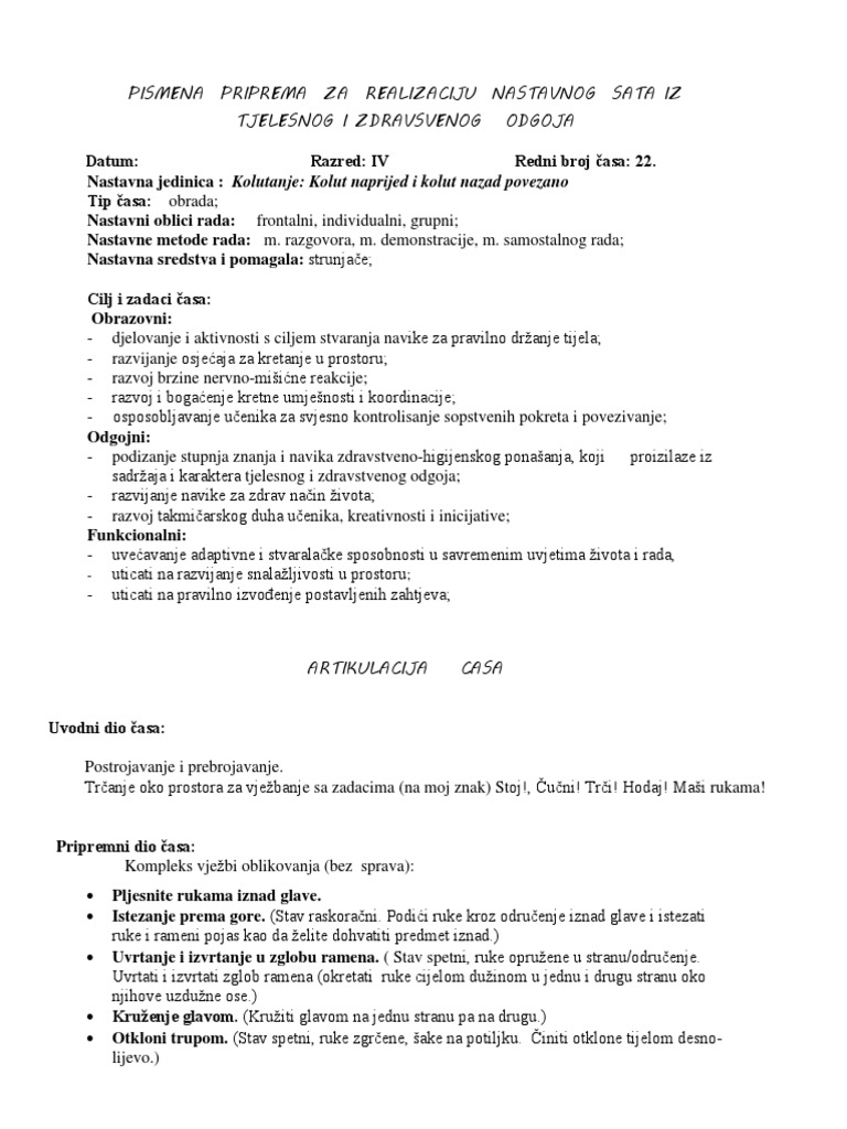 Kolut Naprijed I Kolut Nazad Povezano | PDF