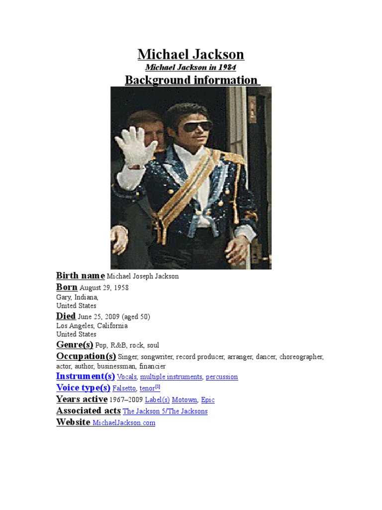 Michael Jackson Alias POP in Depth Coverage | PDF | Michael Jackson ...