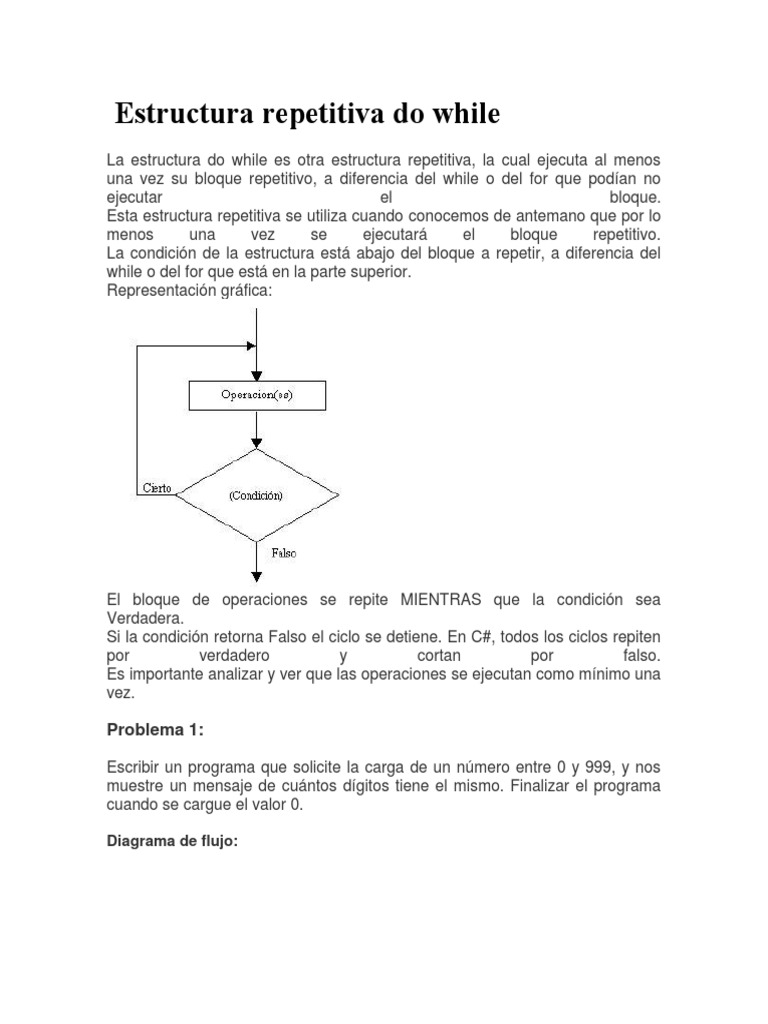 Estructura Repetitiva Do While | PDF | Programación de computadoras ...