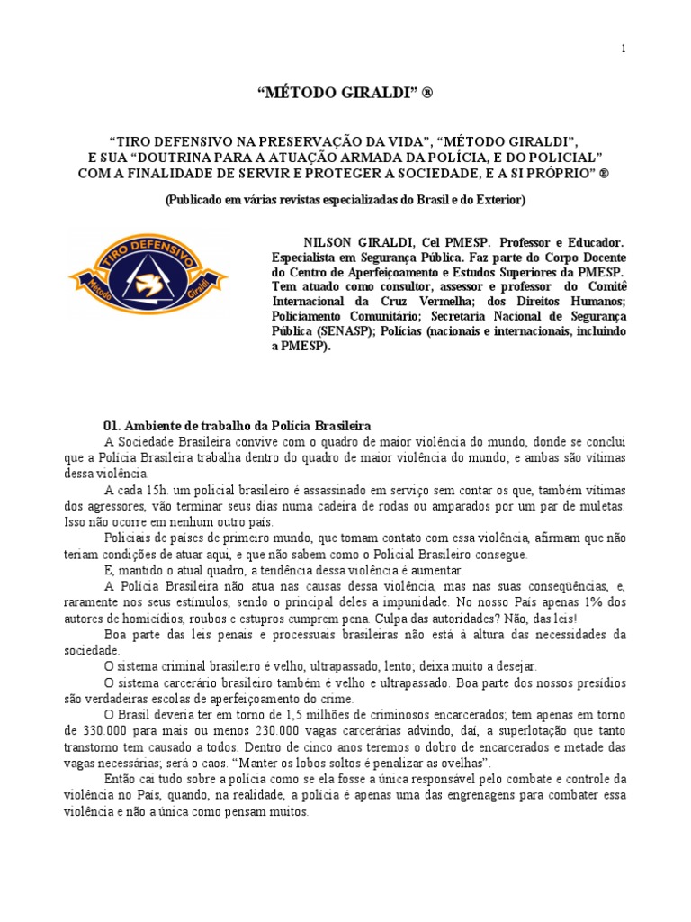 Que É o Método Giraldi | PDF | Polícia | Morte