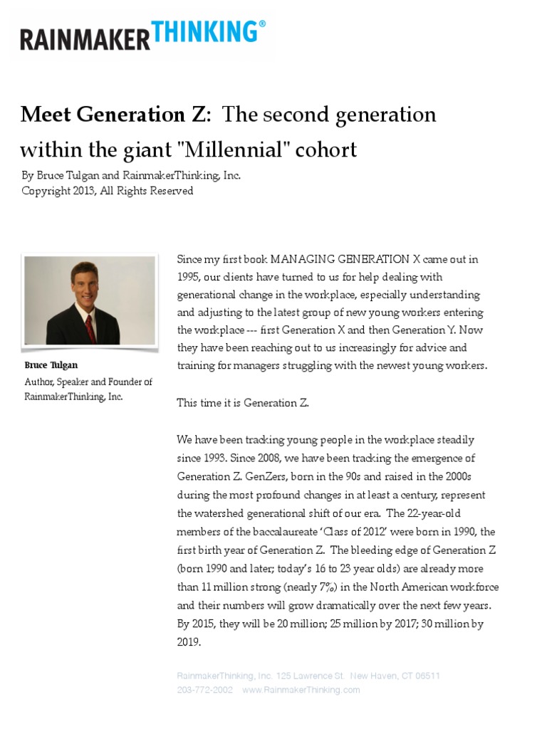 Gen Z Whitepaper | PDF | Millennials | Survey Methodology
