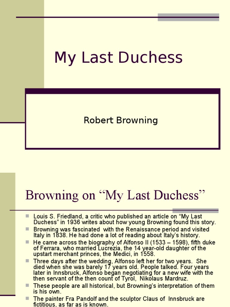 My Last Duchess | Poetry
