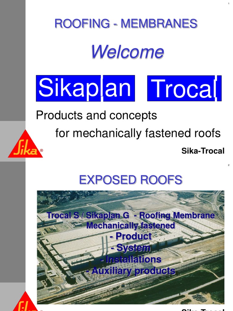 SIKAPLAN G, Trocal S Prezentacija - Eng | PDF | Roof | Screw