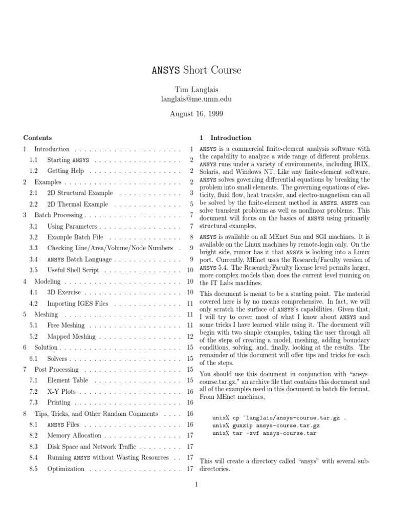 Ansys | PDF | Menu (Computing) | Graphical User Interfaces