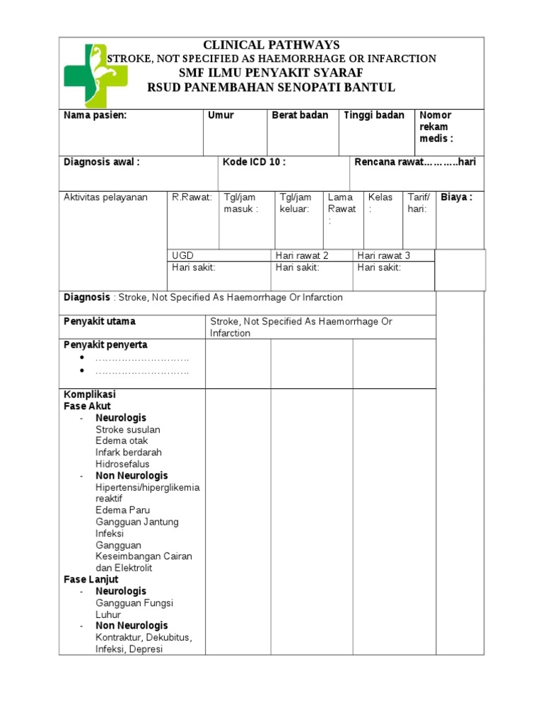 Clinical Pathways Stroke | PDF