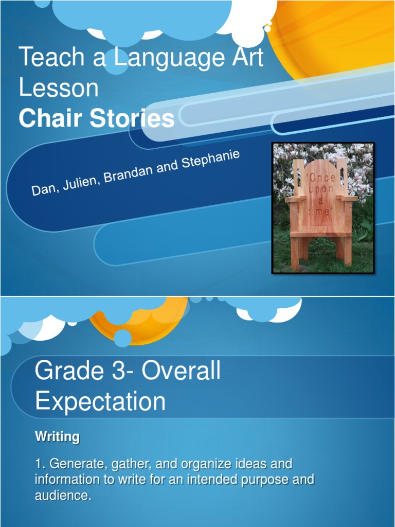 Story Chairs Presentation | PDF | Career & Growth