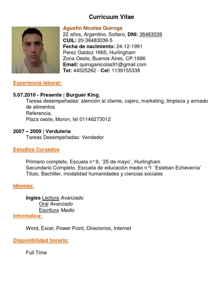 CV Nicolas Quiroga | PDF