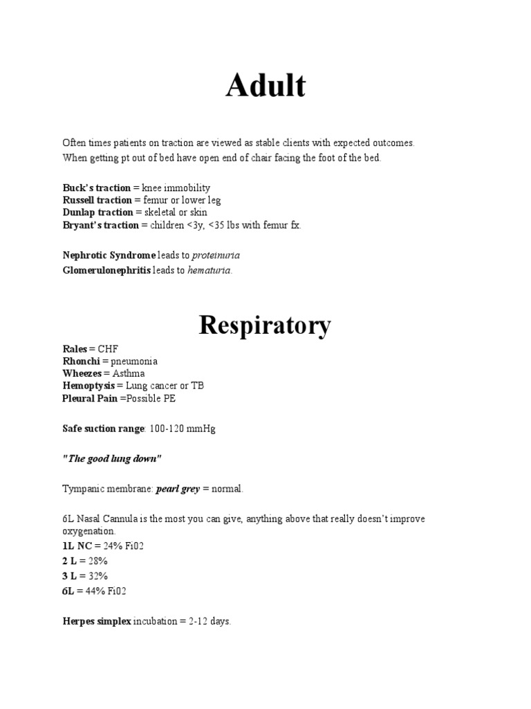 Adult Nursing Notes | PDF | Heart Valve | Heart