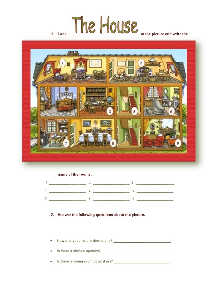 Identify and Describe House Rooms | PDF