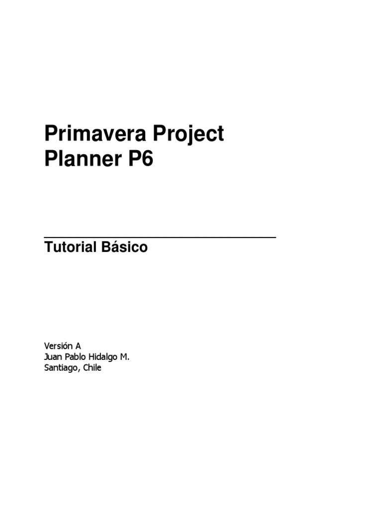 Tutorial Básico de Primavera P6 | PDF | Informática | Software