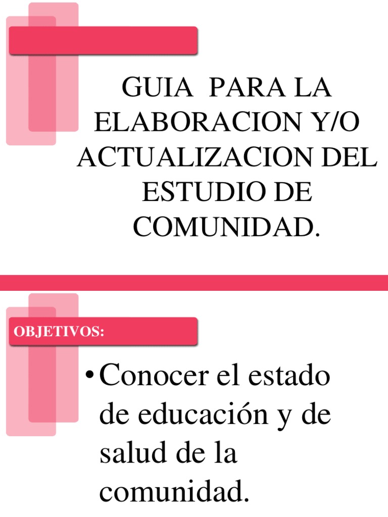Guia para La Elaboracion Del Estudio de Comunidad. | PDF | Medicina ... Guia para La Elaboracion Del Estudio de Comunidad. | PDF | Medicina ...