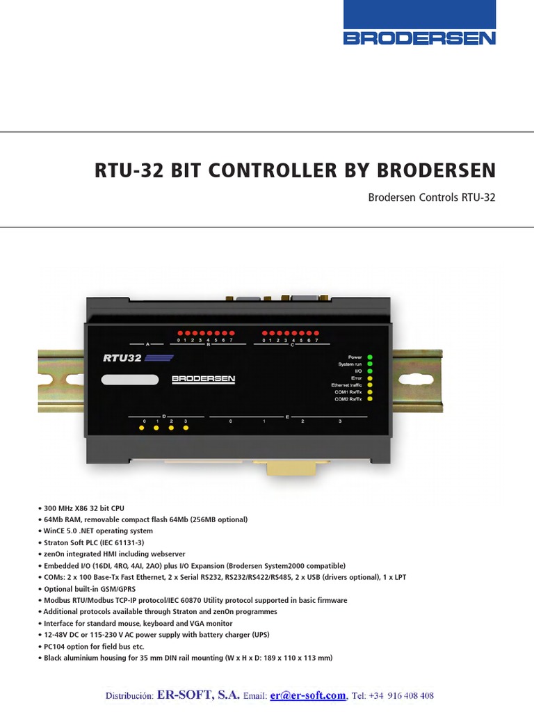 Brodersen RTU-32 Controller Overview | PDF | Communications Protocols ...