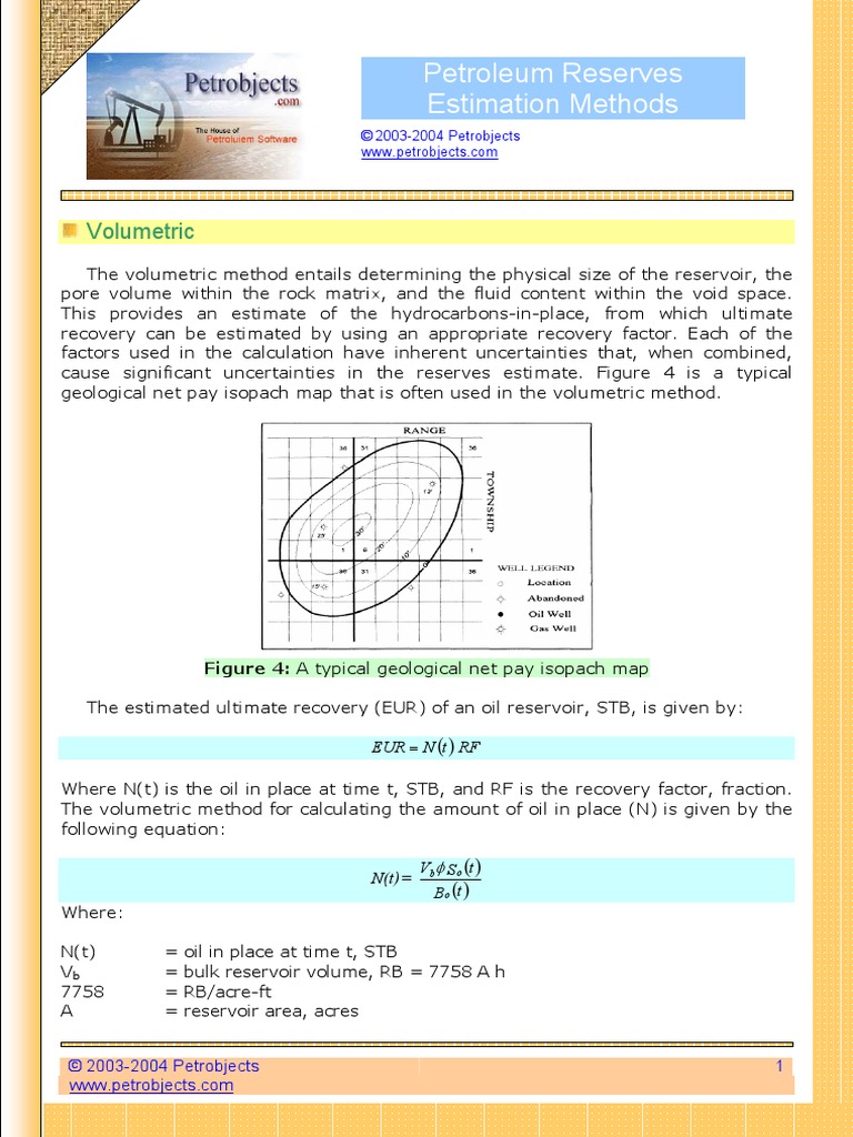Reserve Estimation Methods 02 Volumetric | PDF