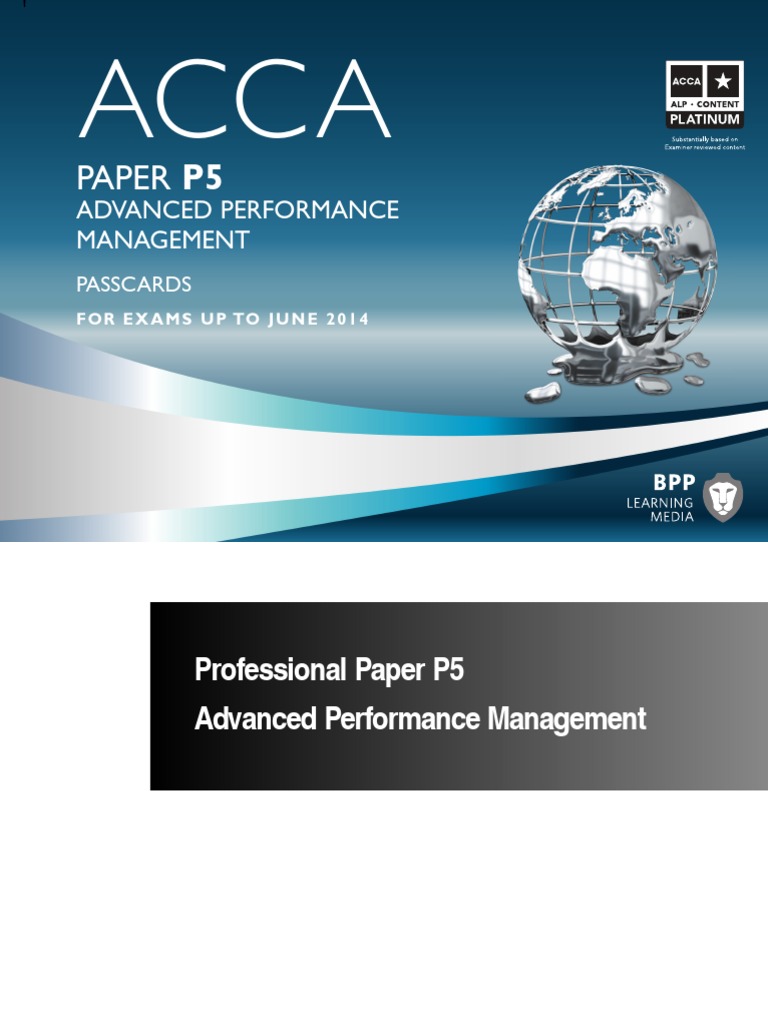 ACCA P5 - Advanced Performance Management Passcards 2013-1 | PDF ...