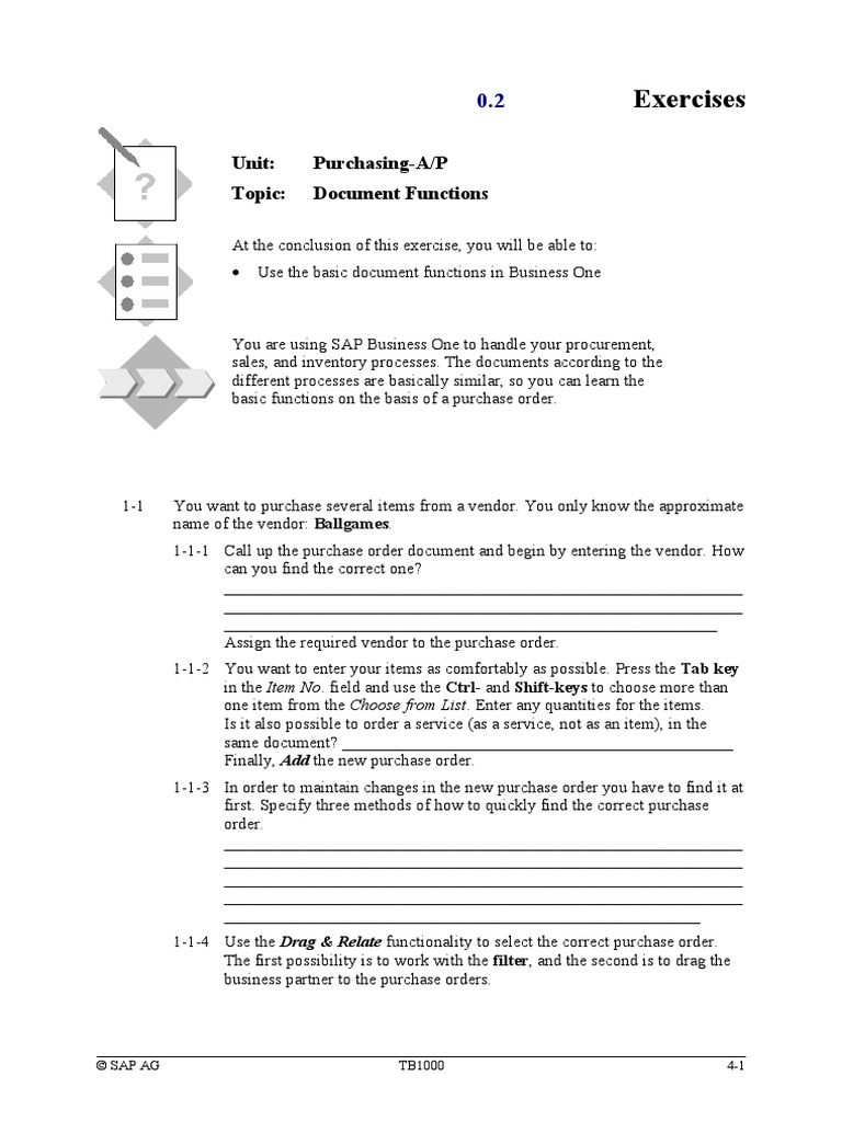 Purchasing document functions | PDF | Procurement | Trade