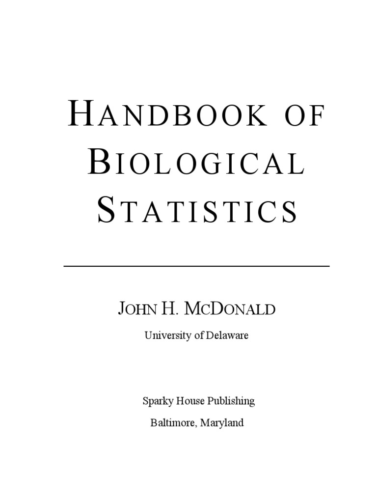 Handbook Biological Statistic | PDF | Type I And Type Ii Errors ...
