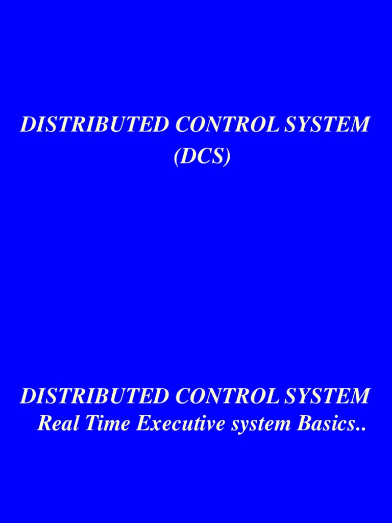 Dcs Training-Basic | PDF | Scheduling (Computing) | Real Time Computing