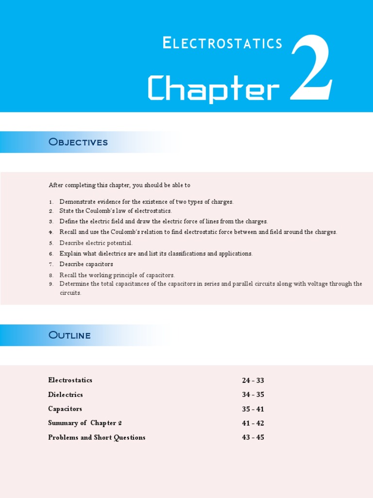 Chapter 2 Electrostatics Spring 2010 | PDF | Capacitor | Electric Charge