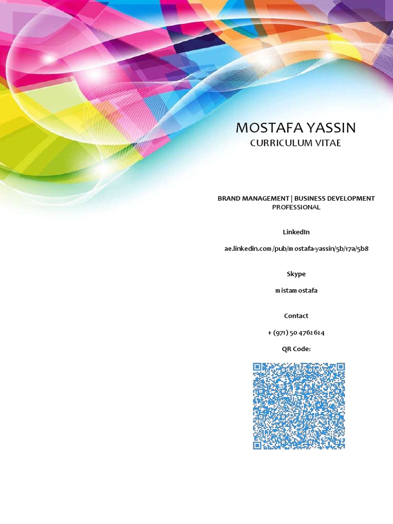Mostafa Yassin CV | PDF | Strategic Management | Marketing