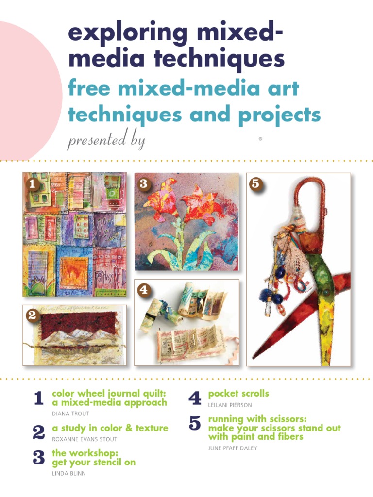 Mixed Media Art Ebook | PDF | Watercolor Painting | Adhesive