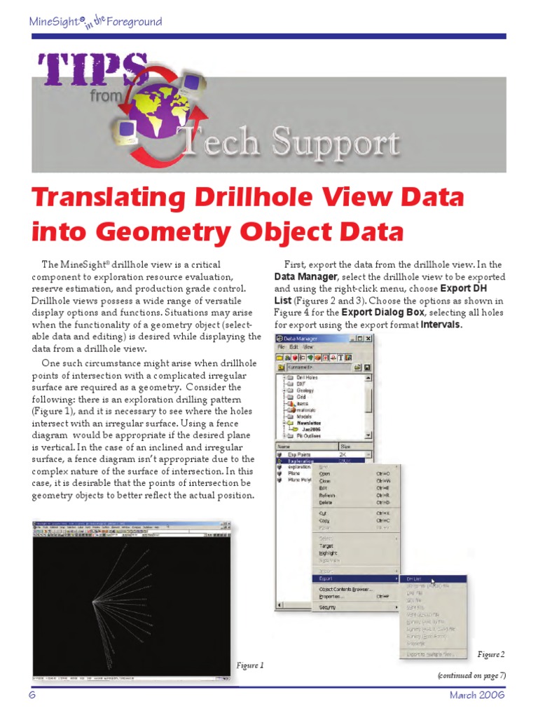 Translating Drillhole View Data Into Geometry Object Data | PDF | File Format | Computer File