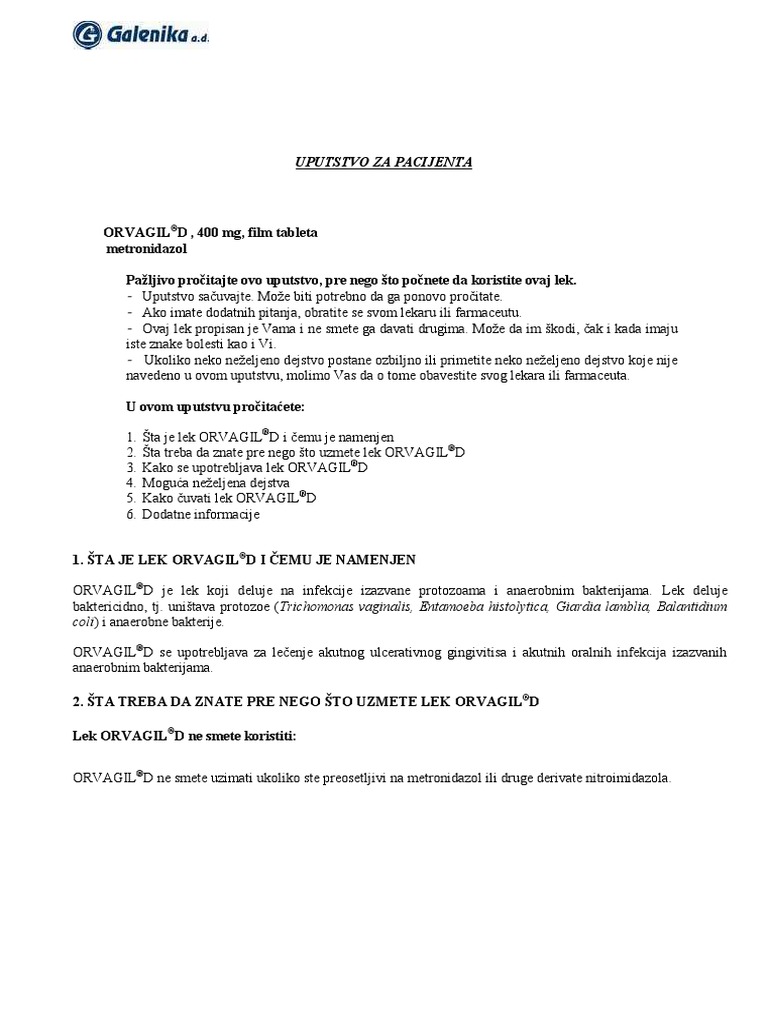 Orvagil D Film Tableta Pil Dizajn | PDF