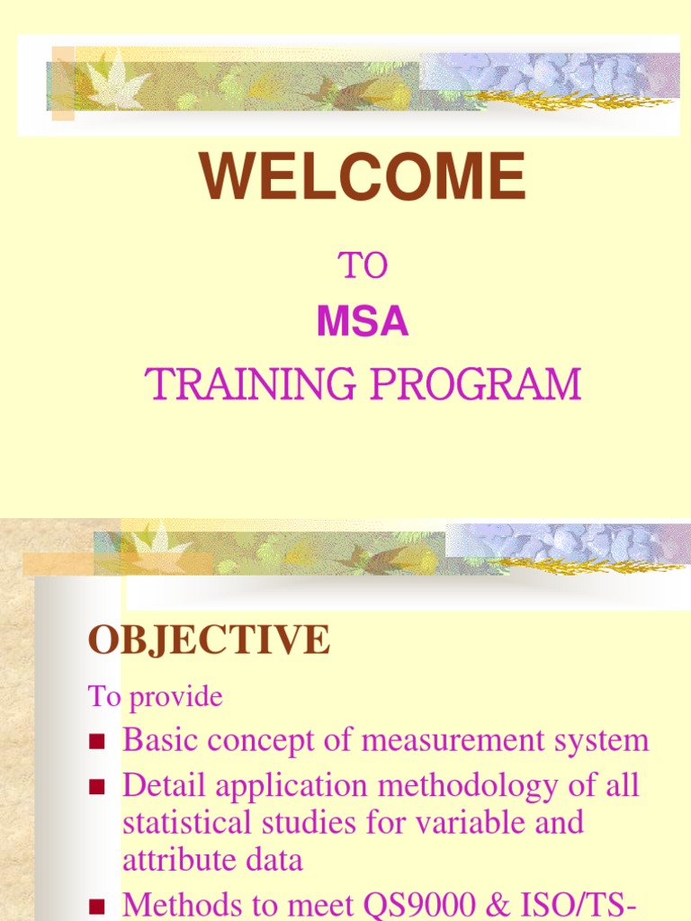 MSA | PDF | Calibration | Statistics