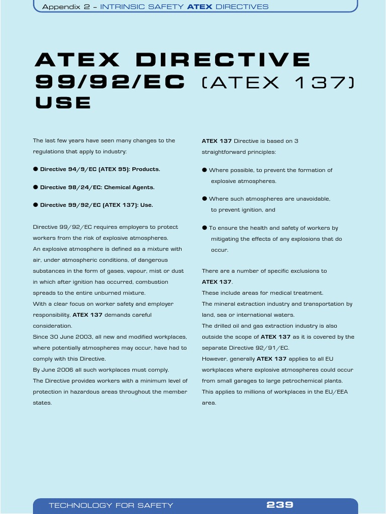 ATEX Directive | PDF | Safety | Chemistry