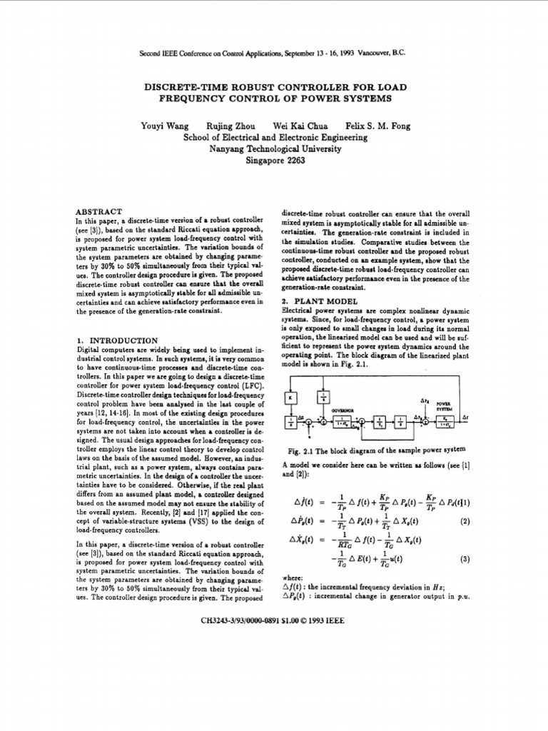 Power Systems | PDF | Control Theory | Physics