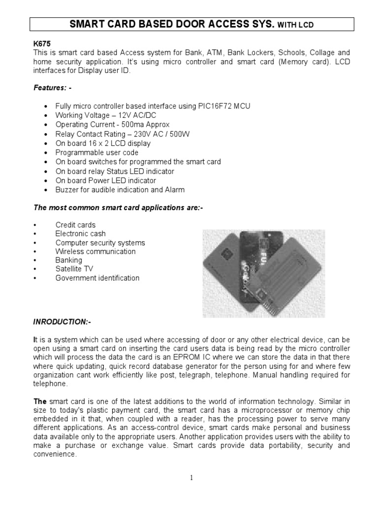 Smart Card LCD | PDF | Smart Card | Microcontroller