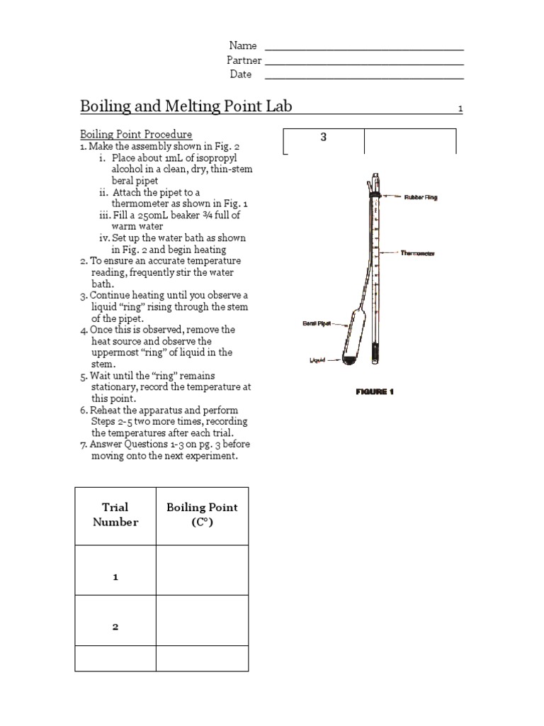 Lesson 1 Worksheet | PDF | Melting Point | Experiment