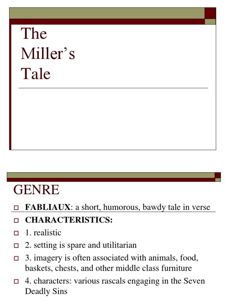The Miller's Tale | PDF | Seven Deadly Sins | Christianity