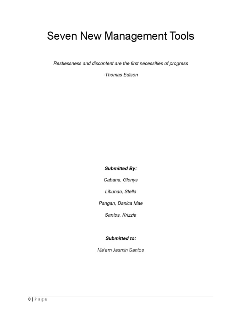 Seven New Management Tools | PDF | Brainstorming | Matrix (Mathematics)