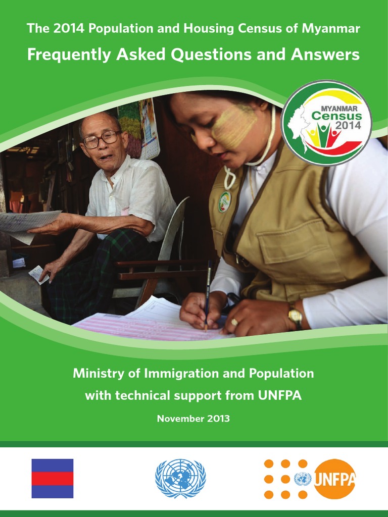 Myanmar 2014 Census FAQs Guide | PDF | Census | Questionnaire