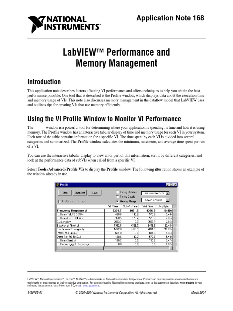 Memory Management of Labview | PDF | Array Data Structure | String ...
