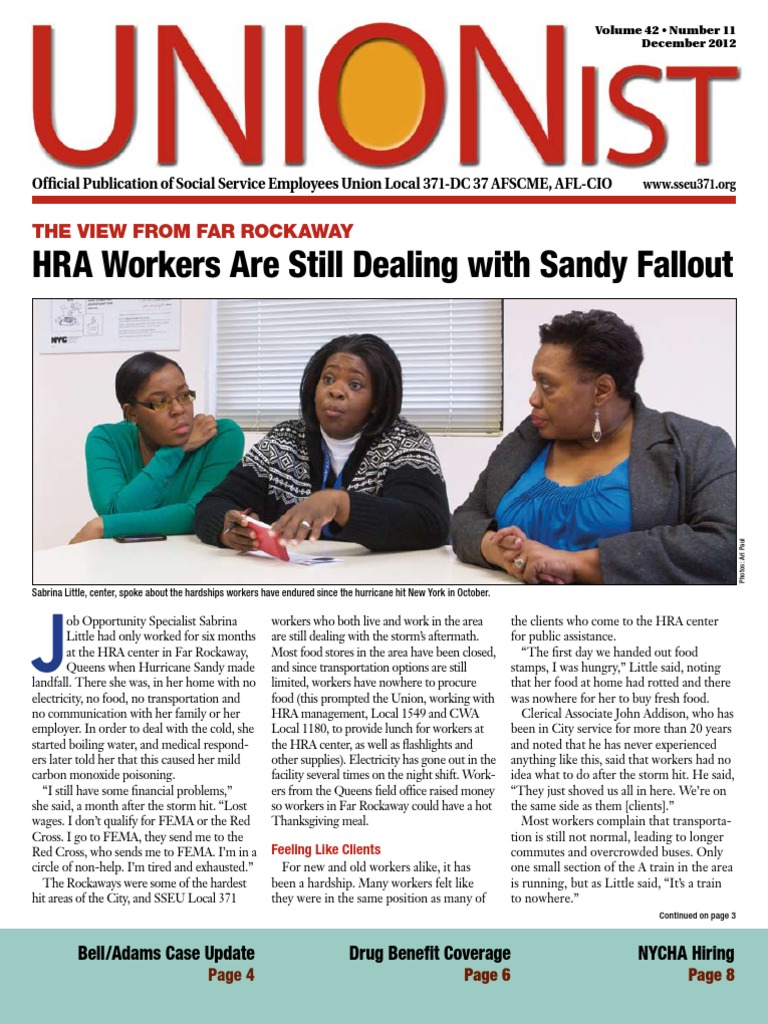 The Unionist December 2012 | PDF | American Federation Of State, County ...