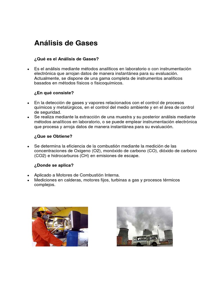 Análisis de Gases en Combustión | PDF | Combustión | Ph