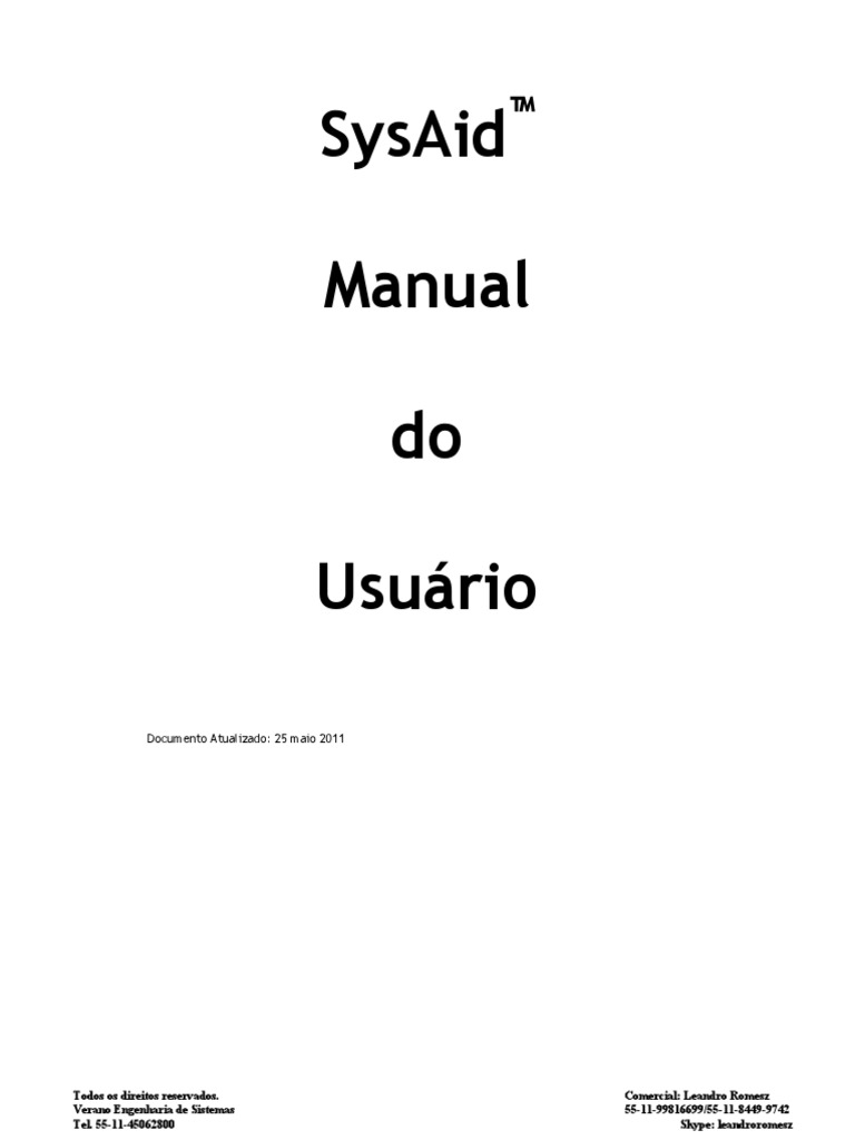 Manual Uso Sysaid | PDF | Itil | Diretório ativo